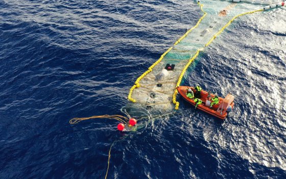 Successful test new garbage recovery system by The Ocean Cleanup ...